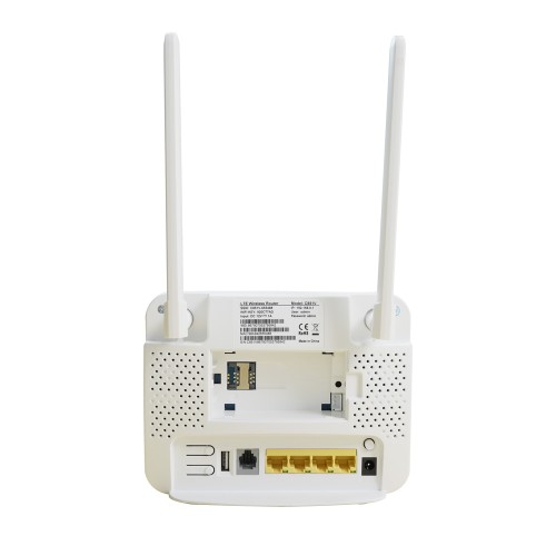 Cat4 4G LTE CPE 2.4G 300Mbps Wifi Router 4FE RJ45 1 RJ11 with Battery